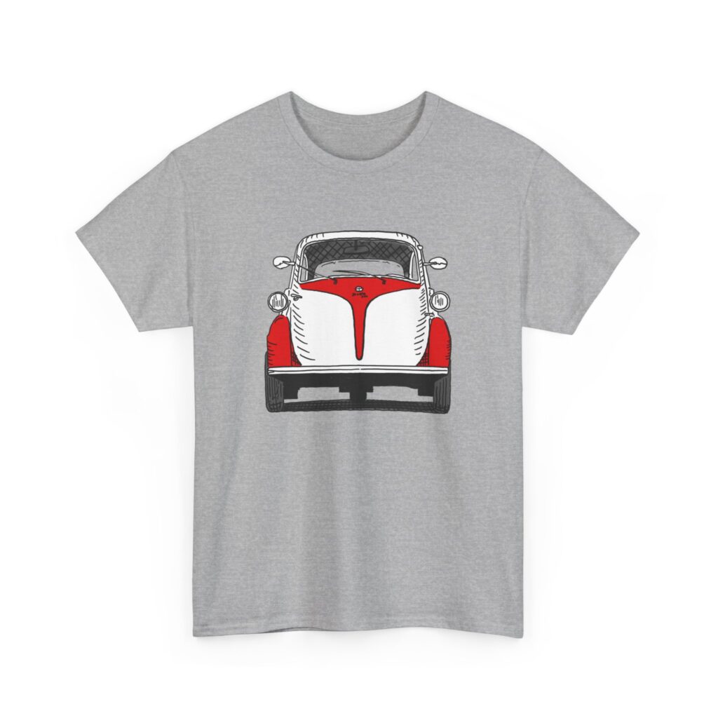 T-Shirt, Isetta, Strichzeichnung, Rot-Weiß, personalisierbar - becker ...